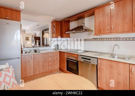 A serving hatch in a modern kitchen in a home in the UK Stock Photo - Alamy