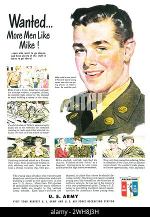 1950s USA US Army Magazine Advert Stock Photo - Alamy