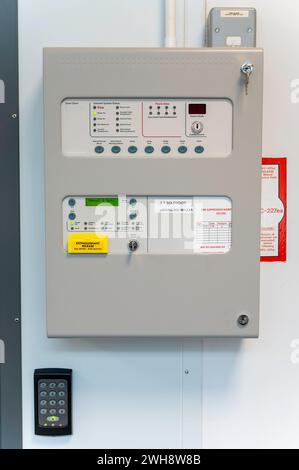 Electronic fire suppression system control panel Stock Photo - Alamy