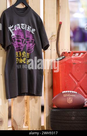 February 08, 2024: A view of exclusive merchandise available for ...