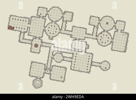 Dungeon game asset. Top view. Vector illustration Stock Vector Image ...