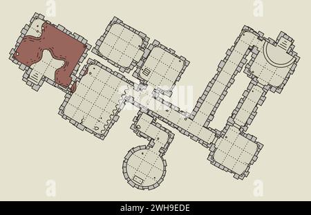 Dungeon game asset. Top view. Vector illustration Stock Vector Image ...