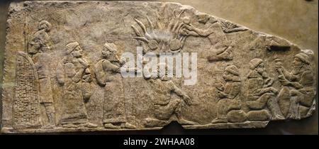 Assyrian relief of Babylonian prisoners, north palace in Nineveh ...