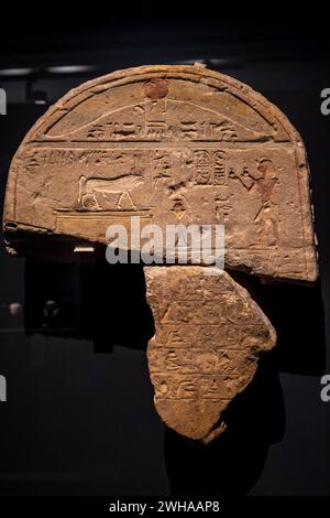 Memorial tombstone depicting Pharaoh Alexander I and Bukhis the bull ...