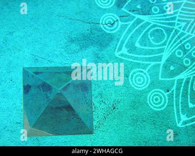 Sacred Geometry, pyramids, among mandalas Stock Photo - Alamy