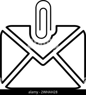 Mail Attachment icon. design template vector illustration for graphic ...