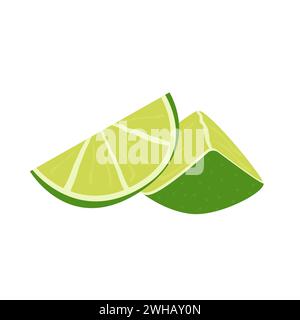 Key lime slices, cutted pieces and citrus wedges. Meethay fruit for ...