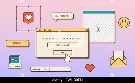 Abstract vintage aesthetic background for newsletter email campaign ...