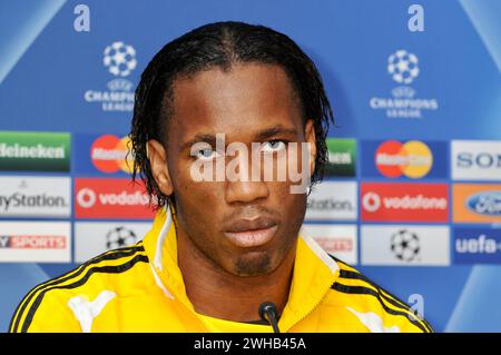 Didier Drogba, Champions League Press Conference, London, UK Stock ...