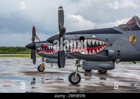 Dominican Air Force Embraer EMB 314 Super Tucano fighter aircraft at ...