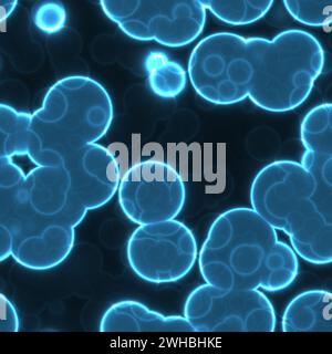 a large rendered image of bacteria or cells under a microscope Stock ...