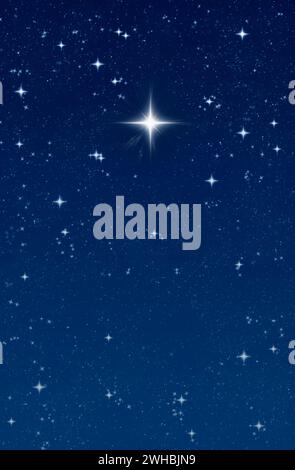 big bright wishing star in the night sky Stock Photo - Alamy