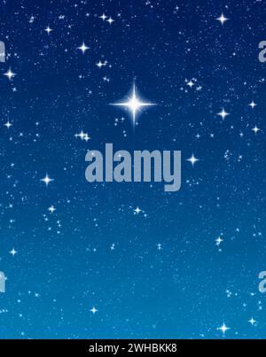 big bright wishing star in the night sky Stock Photo - Alamy