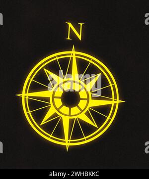North compass map arrow Stock Photo - Alamy
