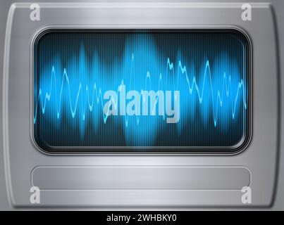 music sound electronics science steel illustration metal glow radio ...