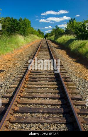 Railroad tracks, Marion County, Oregon Stock Photo - Alamy