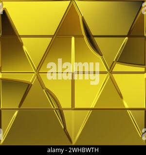 abstract geometric background with gold triangles and iridescent edges ...
