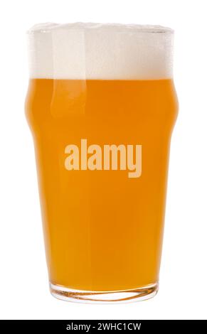 Full shaker pint glass of hazy New England IPA (NEIPA) pale ale beer ...