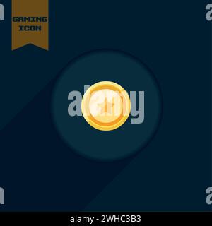 Isolated colored retro videogame coin icon Vector Stock Vector Image ...