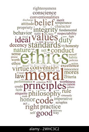 Ethics and principles word cloud Stock Photo - Alamy
