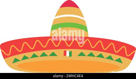 Isolated colored traiditional mexican mariachi hat icon Vector Stock ...
