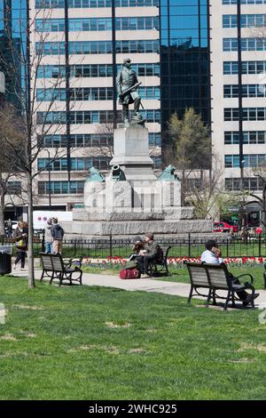 Statue of David Farragut, Farragut Square, Washington, D.C., USA Stock ...