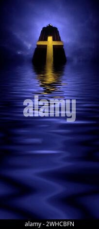 The Tall lighthouse with Cross of the War Memorial Old Cemetery ...