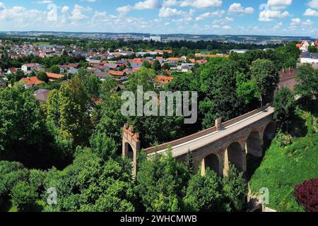 Aerial view of Dingolfing with a view of the historic town centre ...