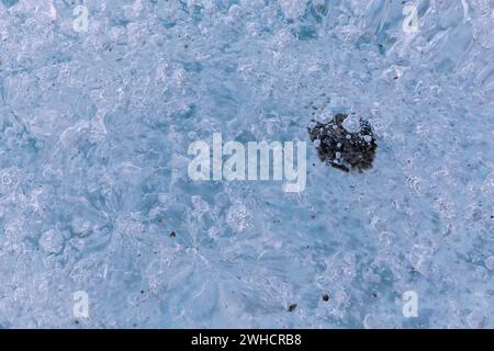 Ice structure of a glacier cave, winter, Morteratsch glacier ...