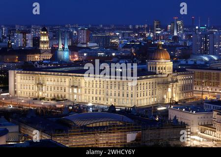 Berlin Palace, 2021, Humboldt Forum with palace bridge and TV Tower in ...