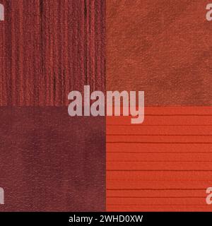 Set of red vinyl samples, texture background Stock Photo - Alamy