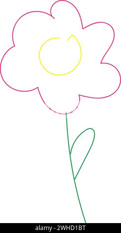 drawing flower in paper Stock Vector Image & Art - Alamy