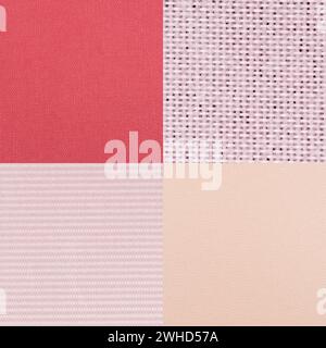 Set of pink vinyl samples, texture background Stock Photo - Alamy
