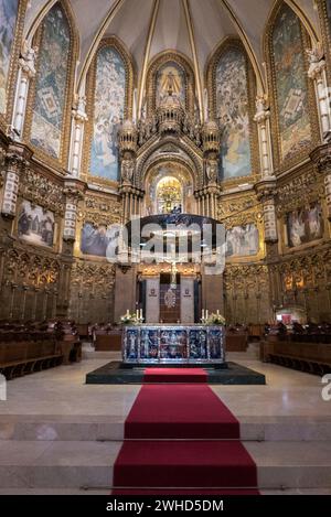altar of the basilica of Montserrat, Barcelona, Catalunya, Spain ...