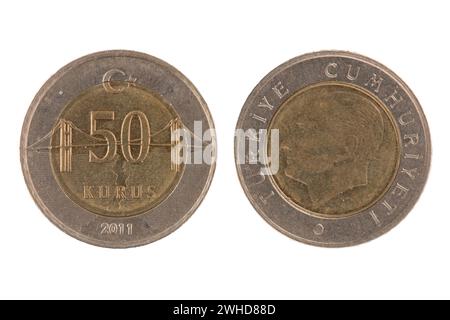 50 turkish kurus coin Stock Photo - Alamy