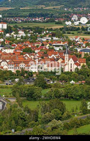 View from the keep of Saaleck Castle into the landscape of the ...