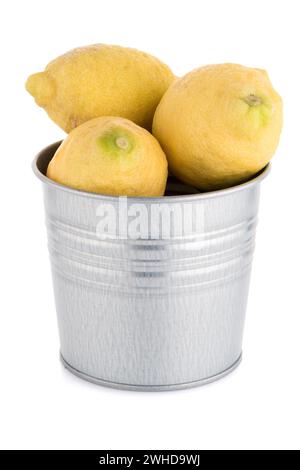 Bucket with lemons Stock Photo - Alamy