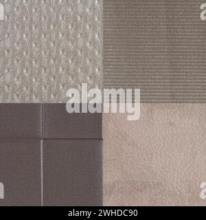 Set of brown vinyl samples, texture background Stock Photo - Alamy