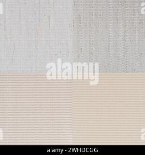 Set of beige vinyl samples, texture background Stock Photo - Alamy