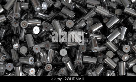 Lithium-ion 4680 Batteries waste, accumulator cell recycling plant ...