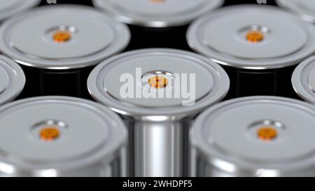 Lithium-ion Tesla Battery 4680, High-capacity accumulator cell modules ...