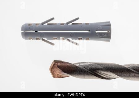 TOX expanding dowel ëBarracudaë, masonry drill bit 10 mm, detail, white ...