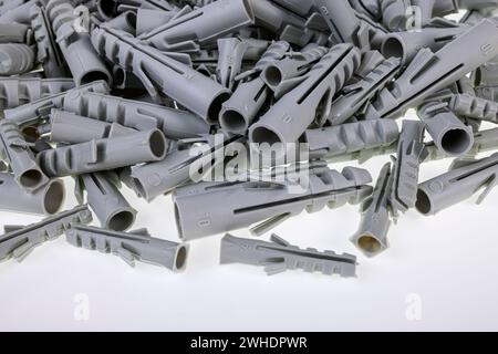 Many expansion plugs, different sizes, mixed up, detail Stock Photo - Alamy