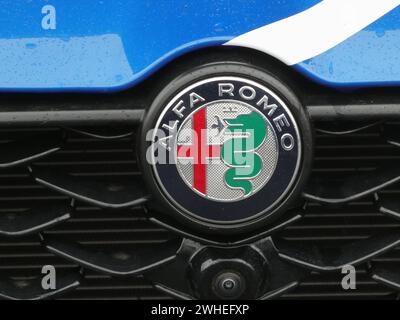 Logo, Schriftzug des italienischen Automobilhersteller Alfa Romeo, eine ...