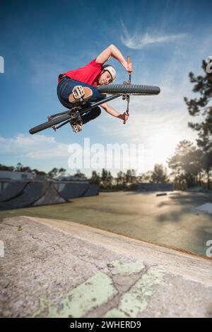 BMX Bike Stunt Table Top Stock Photo - Alamy