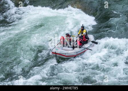 Grey raft team Stock Photo - Alamy