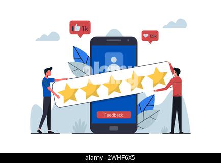 Customer service evaluation. Positive users experience. Application ...