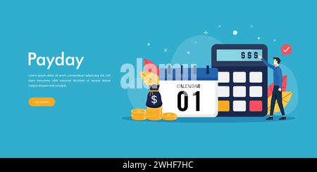 Paycheck concept landing page Stock Vector Image & Art - Alamy