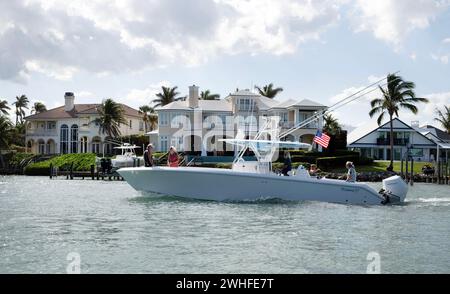 Jupiter Sound, Florida, USA. 3rd Feb, 2024. A Bahama 37 powerboat ...