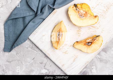 Quince fruit parts Stock Photo - Alamy